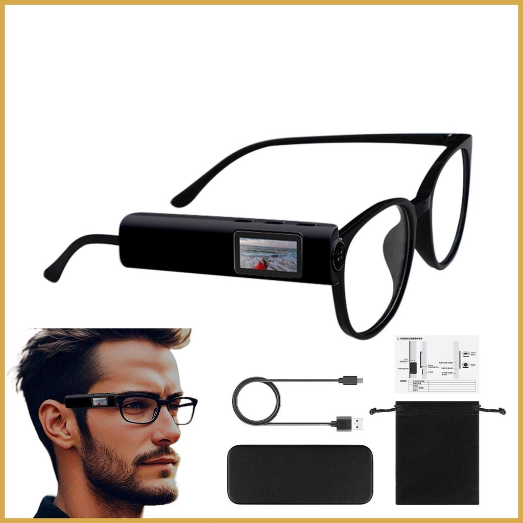 Video Recording Glasses Intelligent WiFi Eyeglasses Webcam High ...