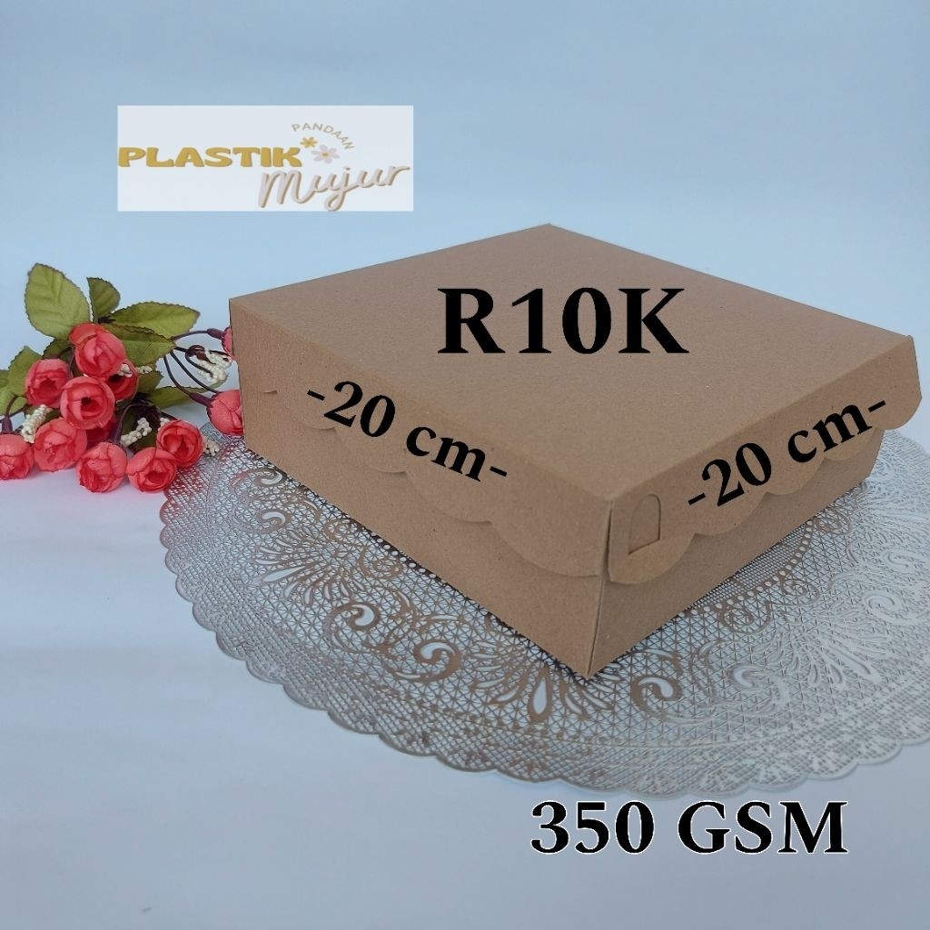 Brown Box R10K Kraft 20x20 cm 100/pcs / Rice Box R10K / Brown Rice Box ...