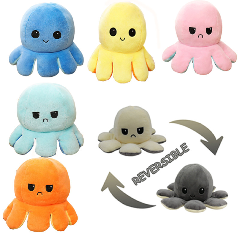 YukToy Flip Reversible Plush Octopus Doll 20cm KidsStuffed Toys ...