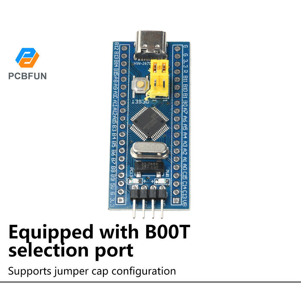 Pcbfun STM32F103C8T6 Microcontroller Development Board Minimum System Board Learning Core Board ...