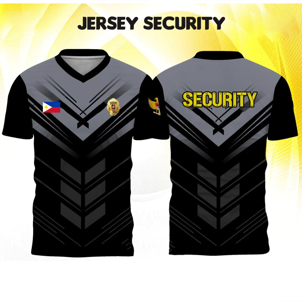 2025 Design SECURITY T-SHIRT for Men Full sublimation 3D security guard ...