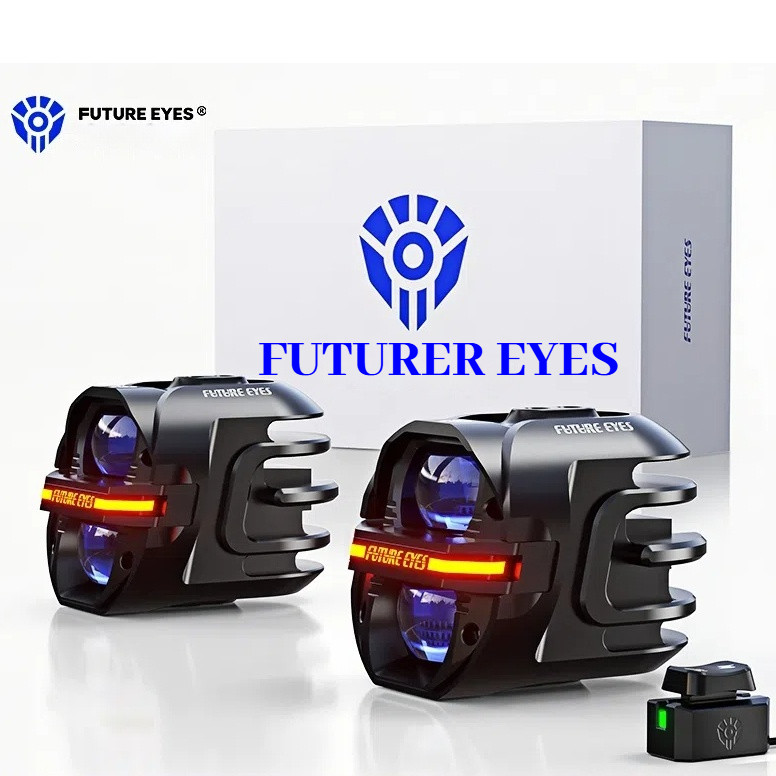 Future eyes X80 motorcycle LED spotlight paving for long and low beams ...