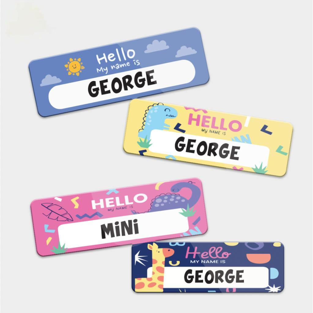 Child's Chest Name | Custom Acrylic Name Tag | Name Tag Safety Pin ...