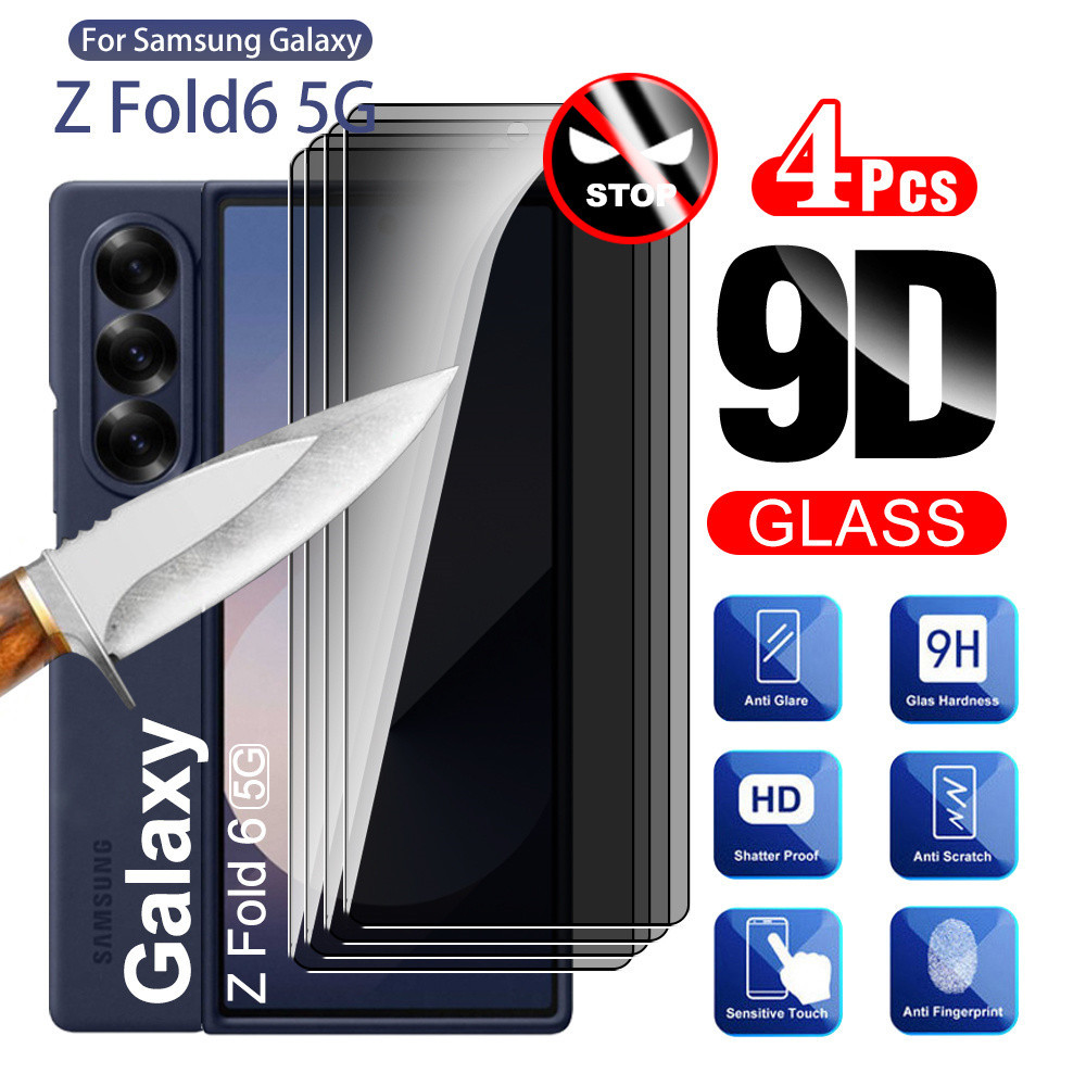 4pcs For Samsung Z Fold 6 Privacy External Screen Protector tempered ...