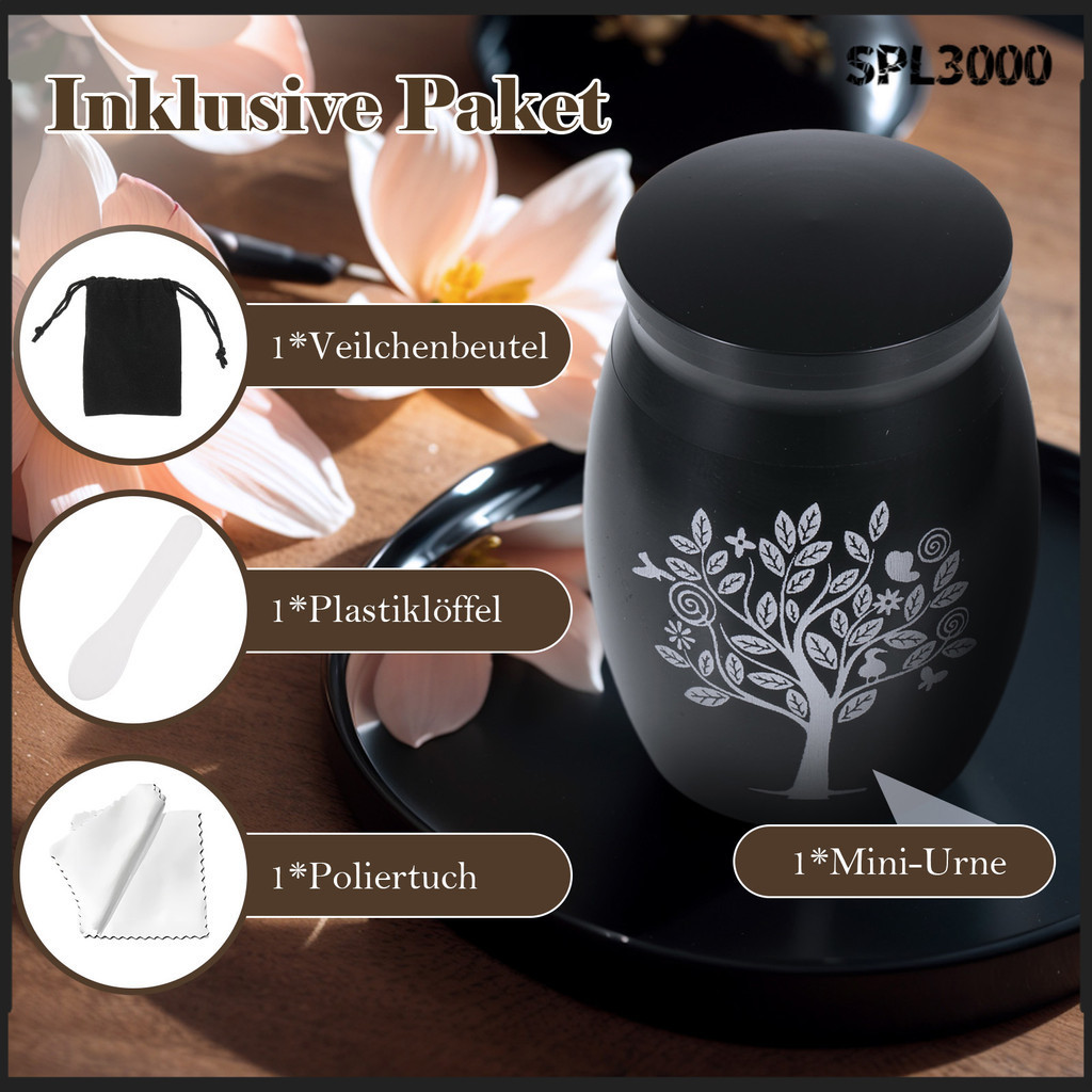 1/2/3 Rustproof Alloy Cremation Ashes Urn Impact-resistant And Non ...