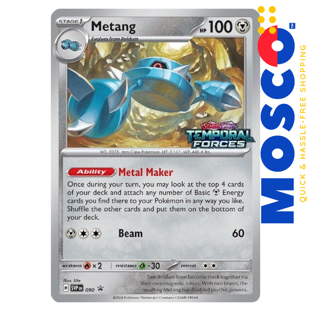 Metang - SVP090 Pre-release Temporal Forces | Pokemon TCG | Shopee ...