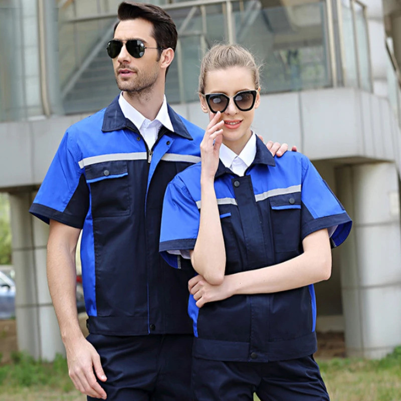 Summer Thin Work clothing Men Women Short Sleeves Working Uniforms ...
