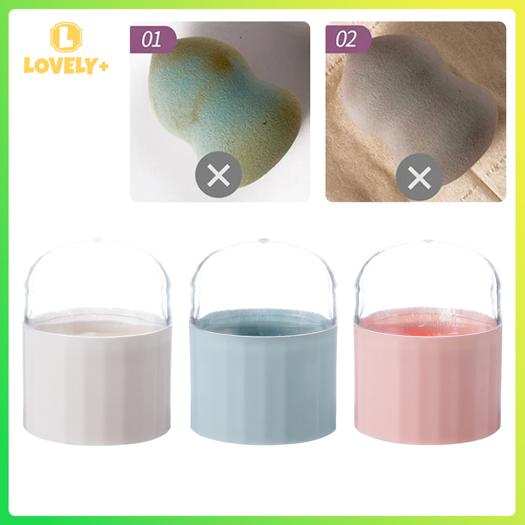Portable Makeup Sponge Storage Case Detachable Egg Shaped Rack ...