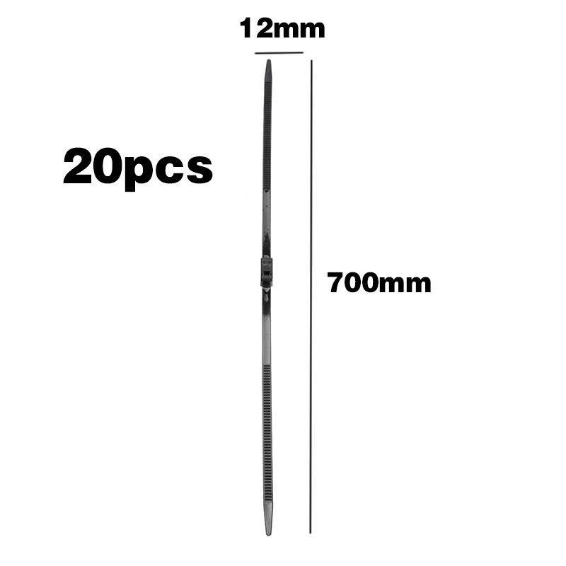 20pcs 12x700mm Nylon Double Flex Cuff Handcuffs Plastic Police ...