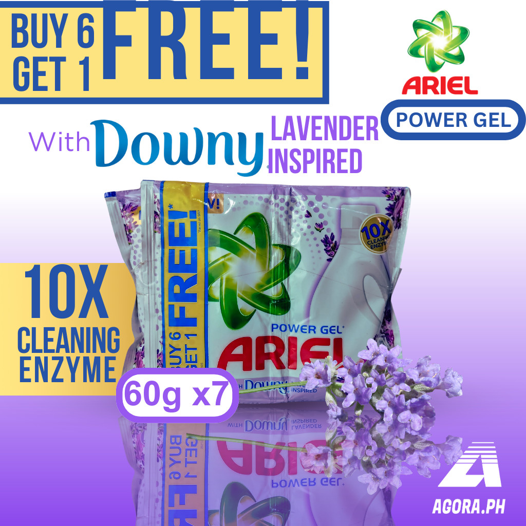 AP Buy 6 get 1 free ariel power gel with downy lavender inspired 60g | Shopee Philippines