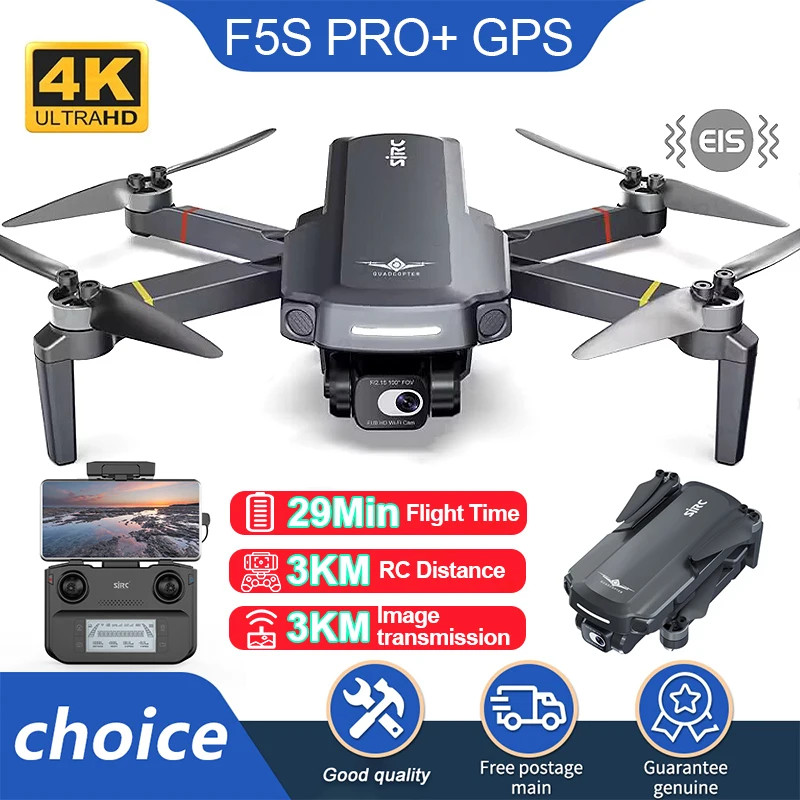 New SJRC F5S Pro+ GPS Drone with 4K Profesional EIS HD Camera Drones 2-Axis Stabilized Gimbal ...