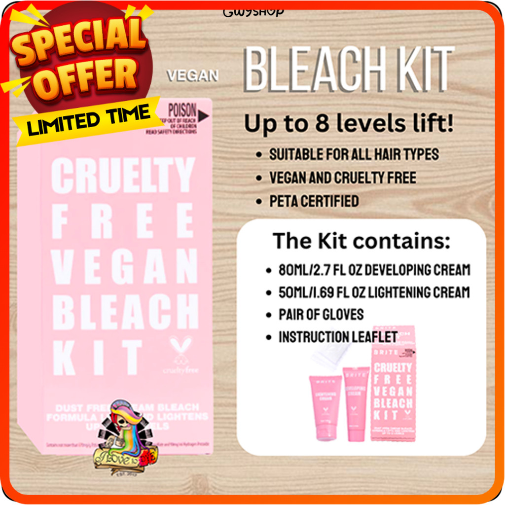 [I Love to Dye] BRITE Vegan Hair Bleach Kit (Ammonia Free) (Low Odor ...