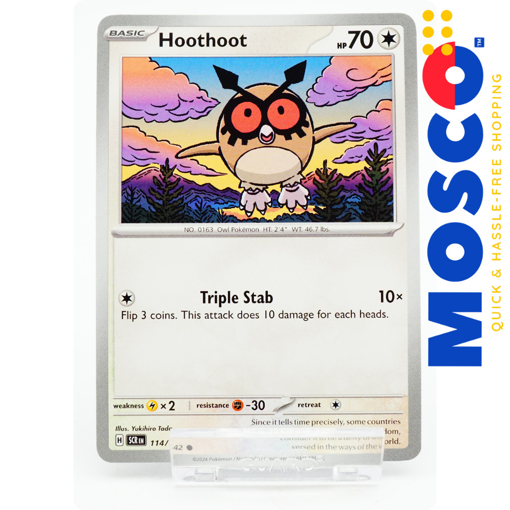 Hoothoot - 114/142 Common Stellar Crown | Pokemon TCG | Shopee Philippines