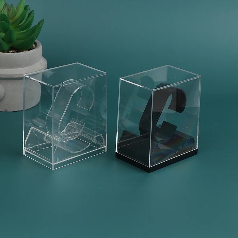 Plastic Clear Single Watch Display Stand Boxes,Watch Case Bracelet ...