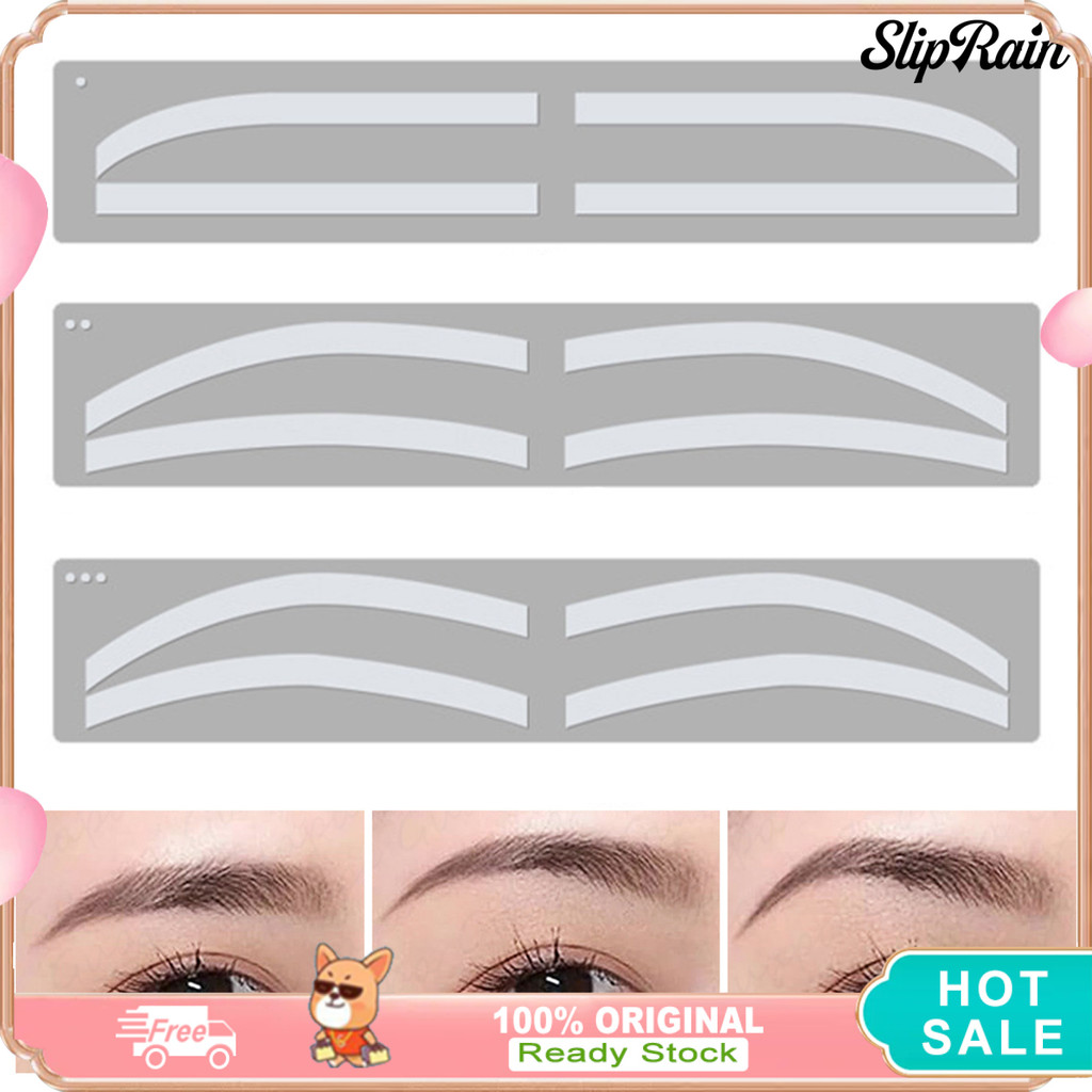 [COD] 1 Set Eyebrow Stencil Sticker 3 Styles Disposable Brow Shaping ...