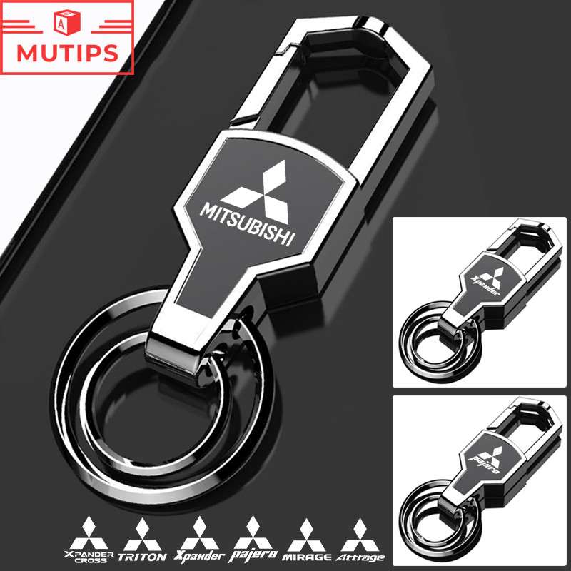 Mitsubishi Car Keychain Alloy Metal Key Chain Laser Printing Logo ...