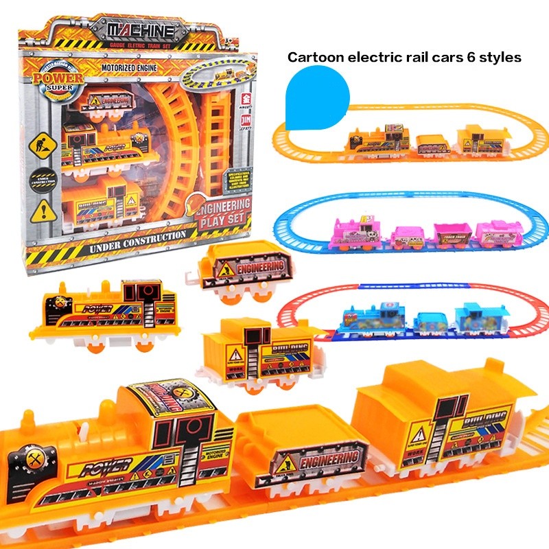 kida toy electric train set plastic toy train with track set battery ...