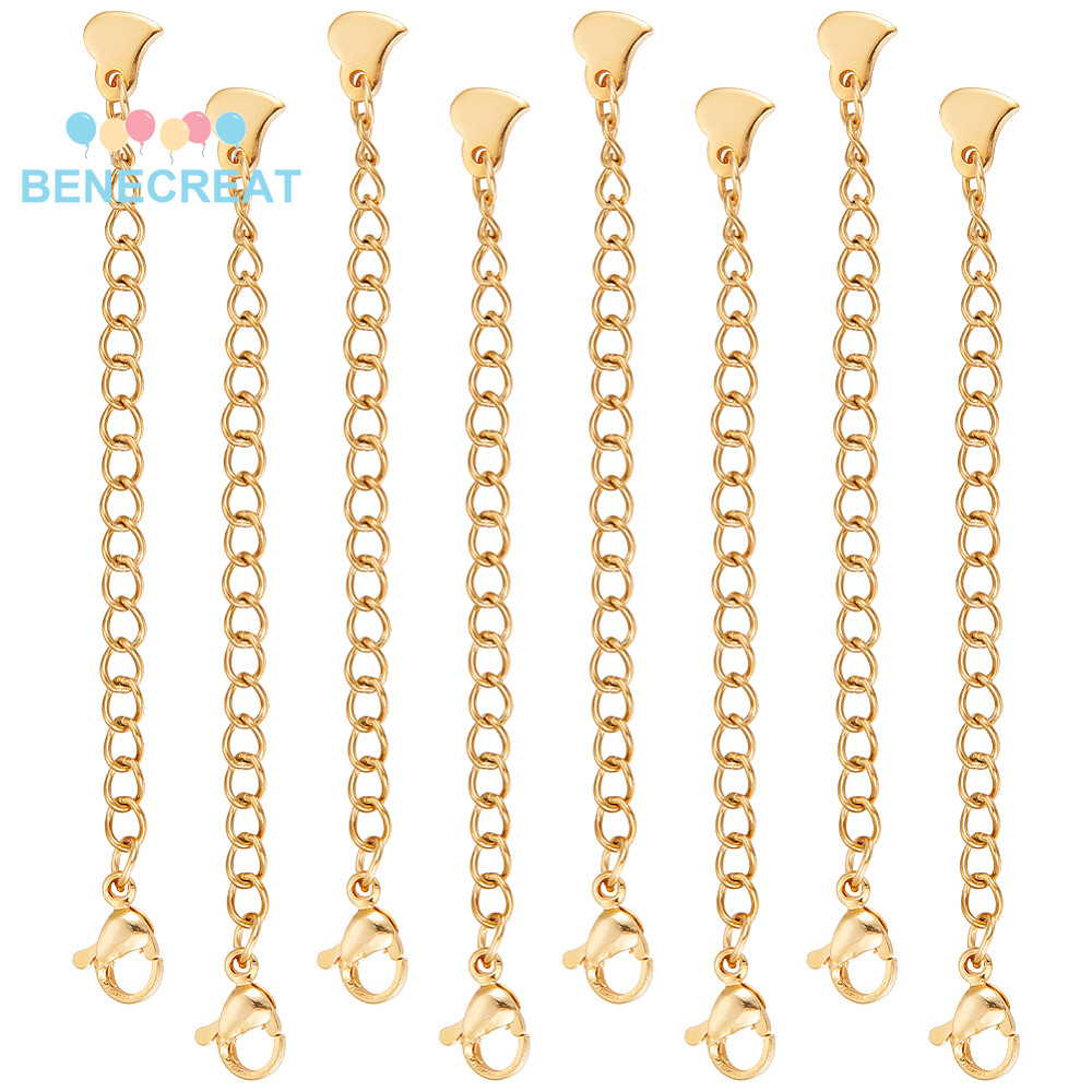 8pc 304 Stainless Steel Chain Extender with Lobster Claw Clasps and ...
