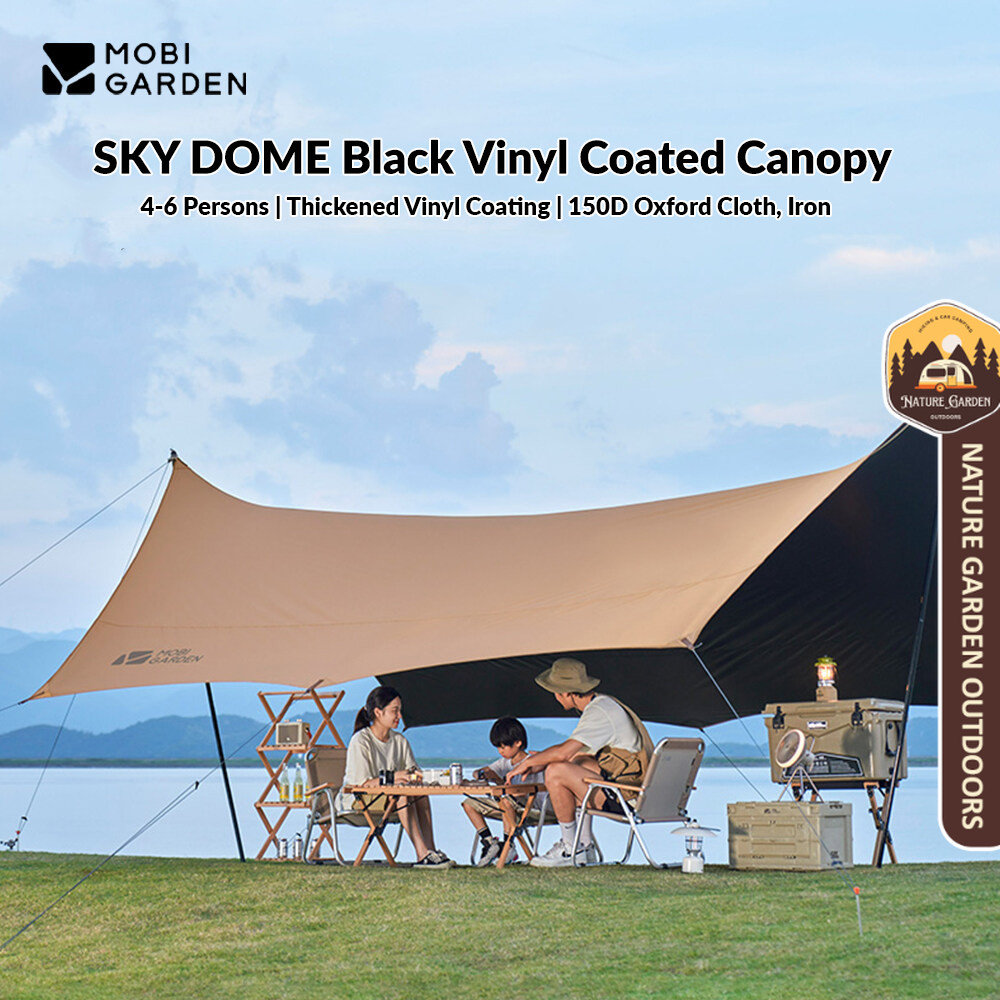 Mobi Garden SKY DOME Black Vinyl Coated Canopy Awning Tarp Shelter ...