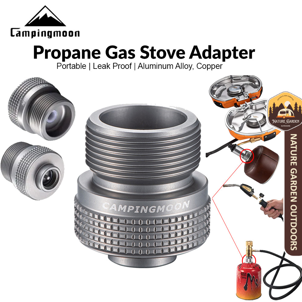 CAMPINGMOON Propane Gas Stove Adapter Portable Lightweight Screw Type ...