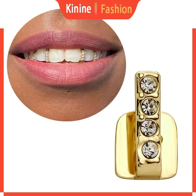 KIN Tooth Caps HipHop Single Tooth Grillzs Caps Top Bottom Dental Grill ...