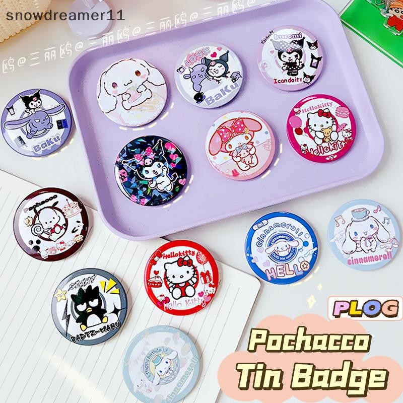 Snph 2Pcs Cute Cartoon Badge Kawaii Anime Cinnamoroll Kuromi Melody Kt ...