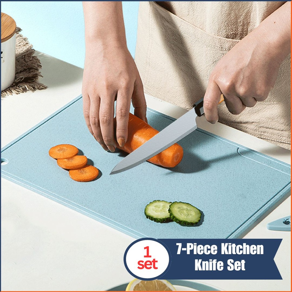 PinoyMart Culinary Master Precision Edge 7-Piece Kitchen Knife Set ...