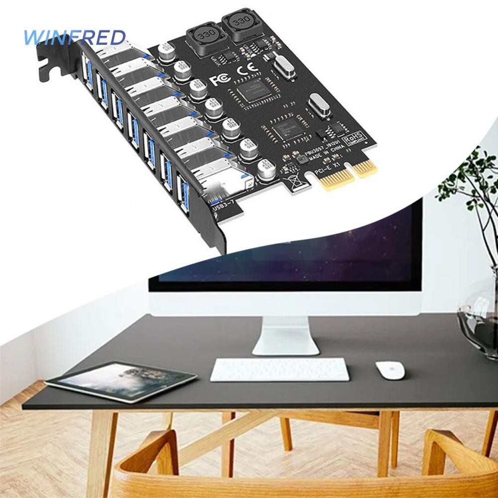7-Port USB 3.0 PCIe Expansion Card 5Gbps PCI Express Card External ...