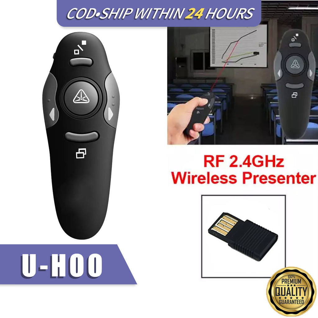 2.4GHz PPT Pointer Bluetooth Clicker For Presentation Laser Presenter ...