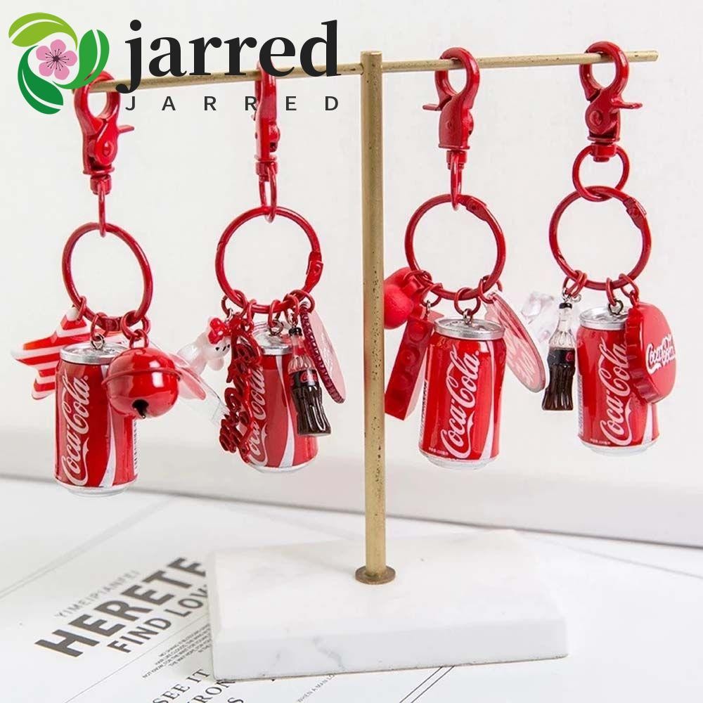 JARRED Cute Coke Cans Keychain Lovers Gift Car Key Ring Coke Bottle ...