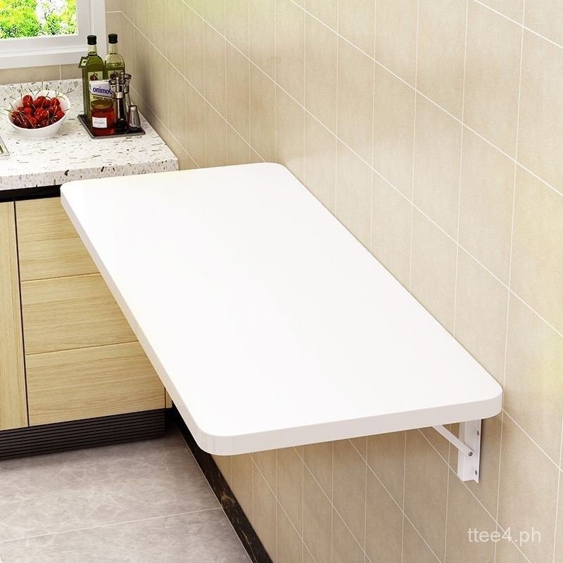 Wall-Mounted Folding Table Dining Table Home Hanging Wall Foldable Computer Desk Wall-Mounted ...