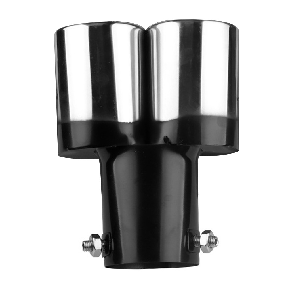 Dual Outlet Car Exhaust Tip Stainless Steel Sound Whistle Muffler ...
