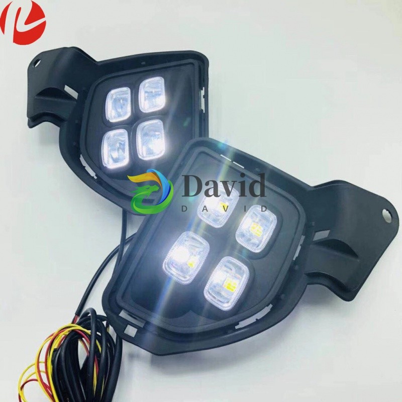 Hiace 2014-2016 2018 LED DRL Bumper fog lamp LED 4 Eyes Spotlights Car ...