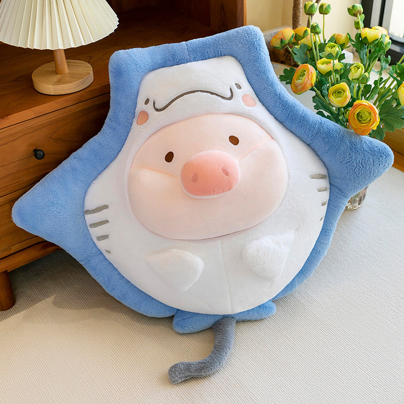 Manta Ray Lulu Pig Teddy Bear Plush Toy Pillow Back Seat Cushion Sofa ...