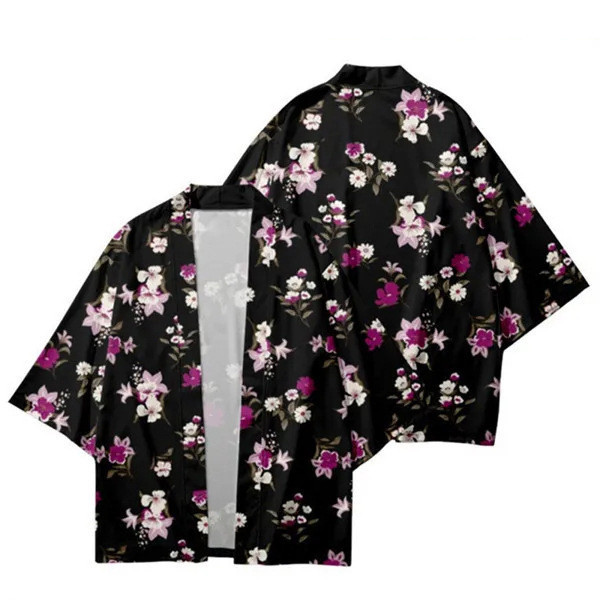 Chinese Style Ukiyo-e Harajuku Kimono Cloak Haori Taoist Robe Cardigan ...