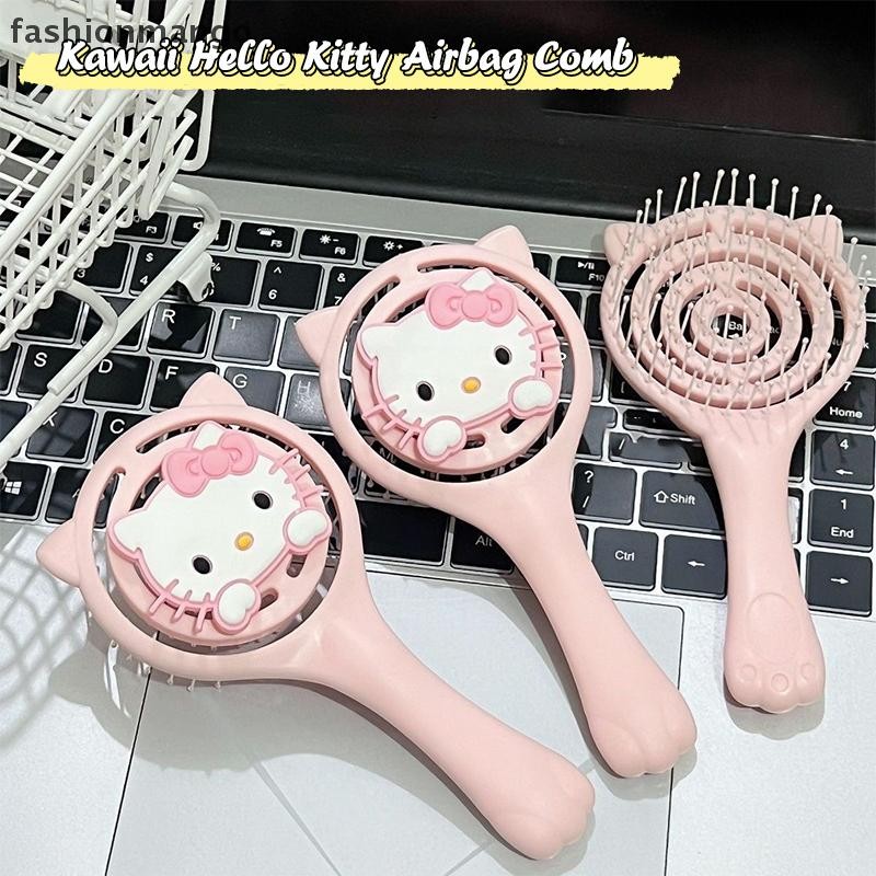 FMPH Bless Kawaii Pink Hello Kitty Air Cushion Comb Sanrio Kt Cat Long ...