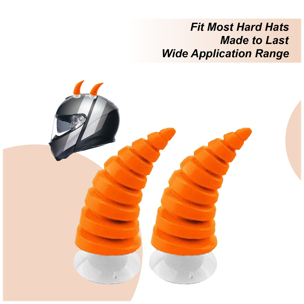 Motorcycle Hat Horns Suction Cup Ski Hard Hat Horn Reusable 3D ...