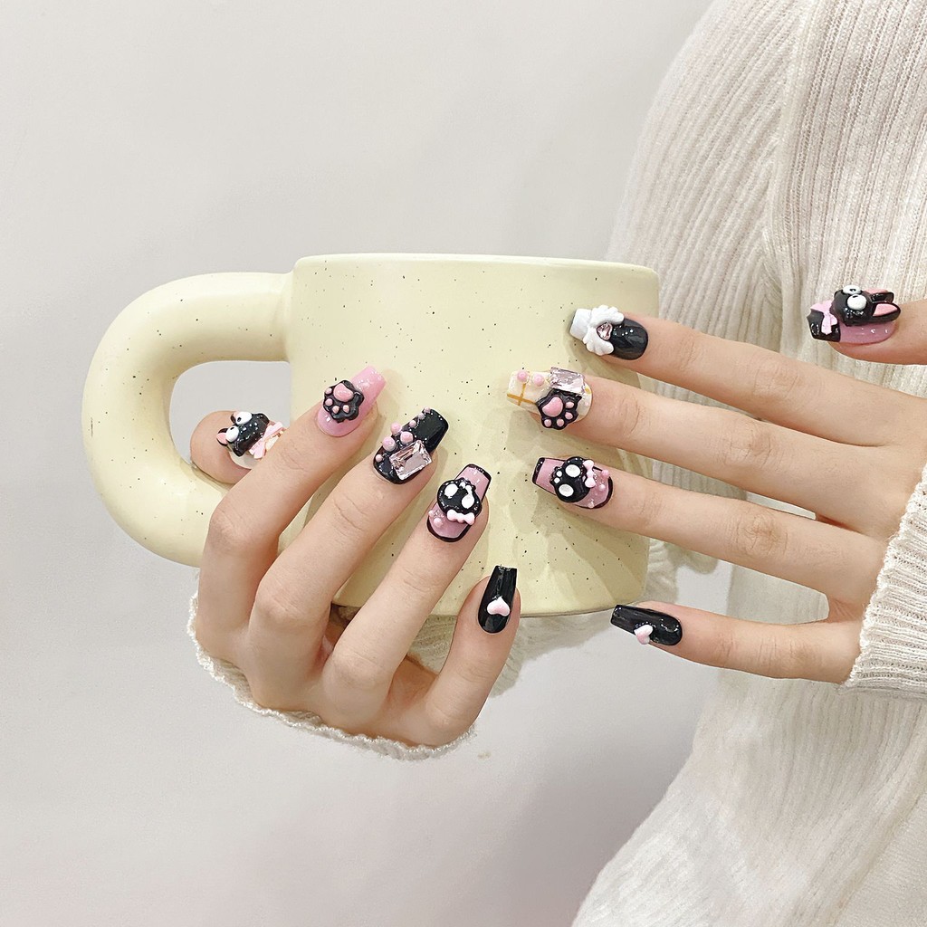 Pure Hand-Weared Nail Fighting Corn Cat Cat Claws Sweet Cool Cute Style ...