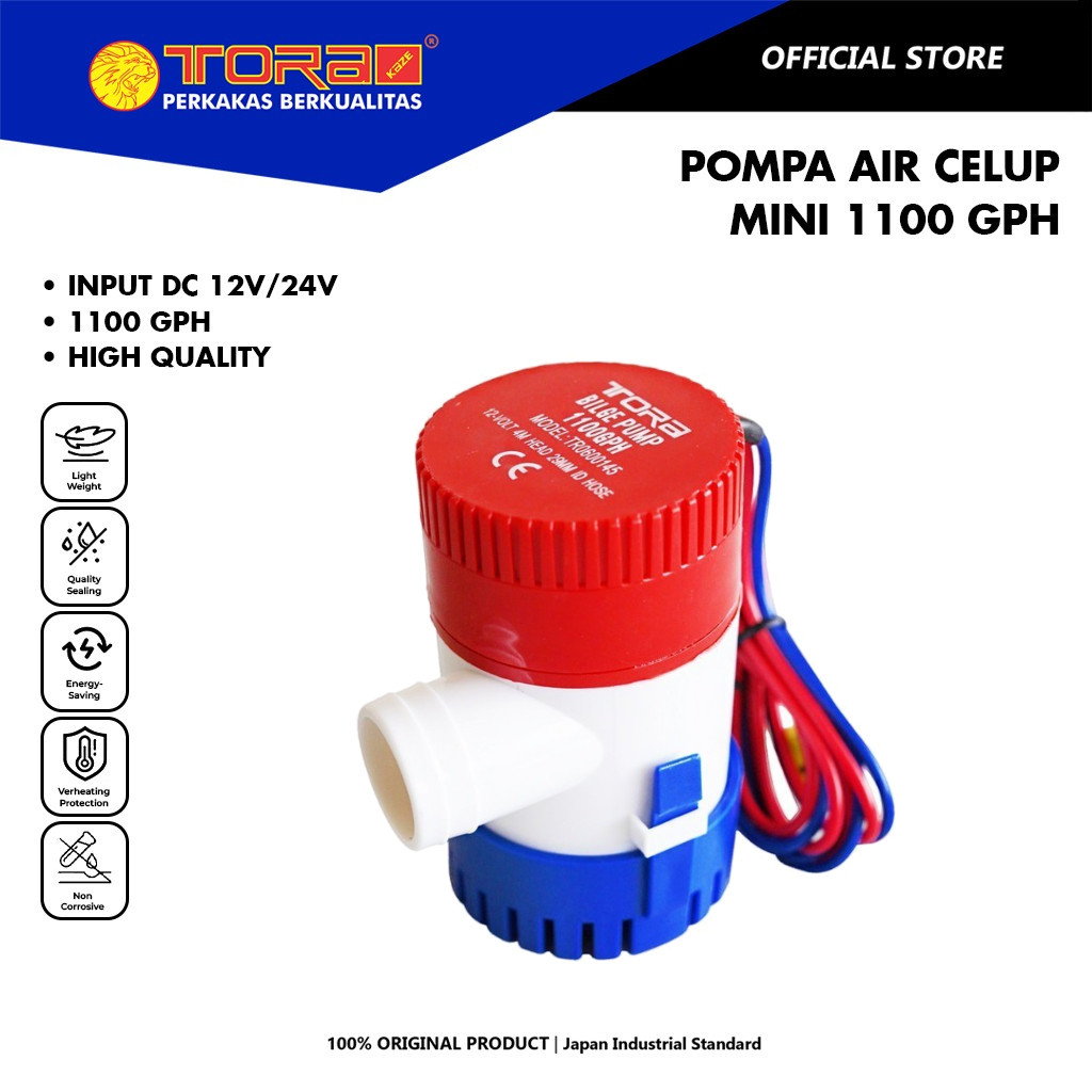 TORA Mini 1100 GPH Submersible Water Pump - Mini Bilge Pump | Shopee Philippines