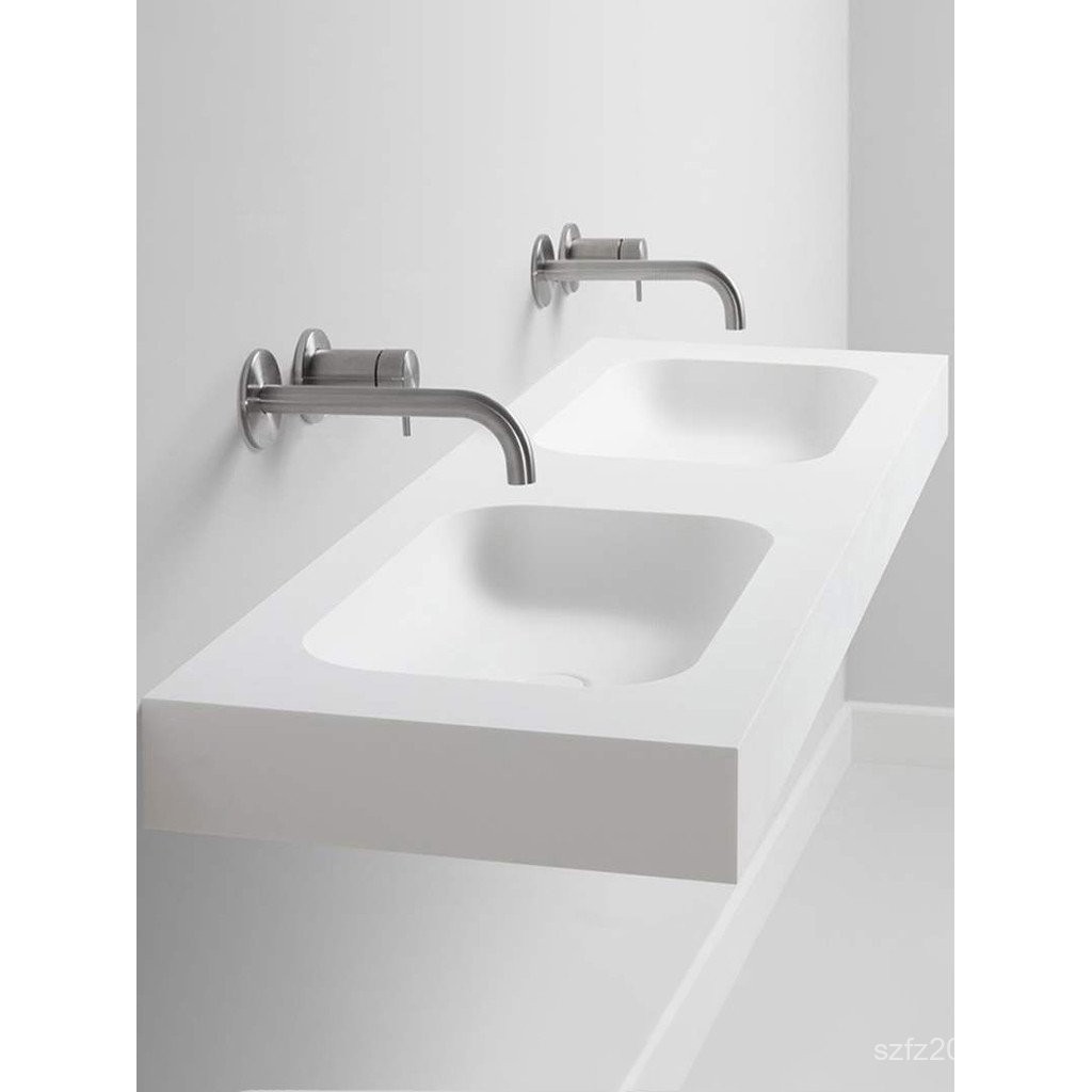 Integrated Basin Custom Artificial Stone Wash Basin Wall-Mounted ...