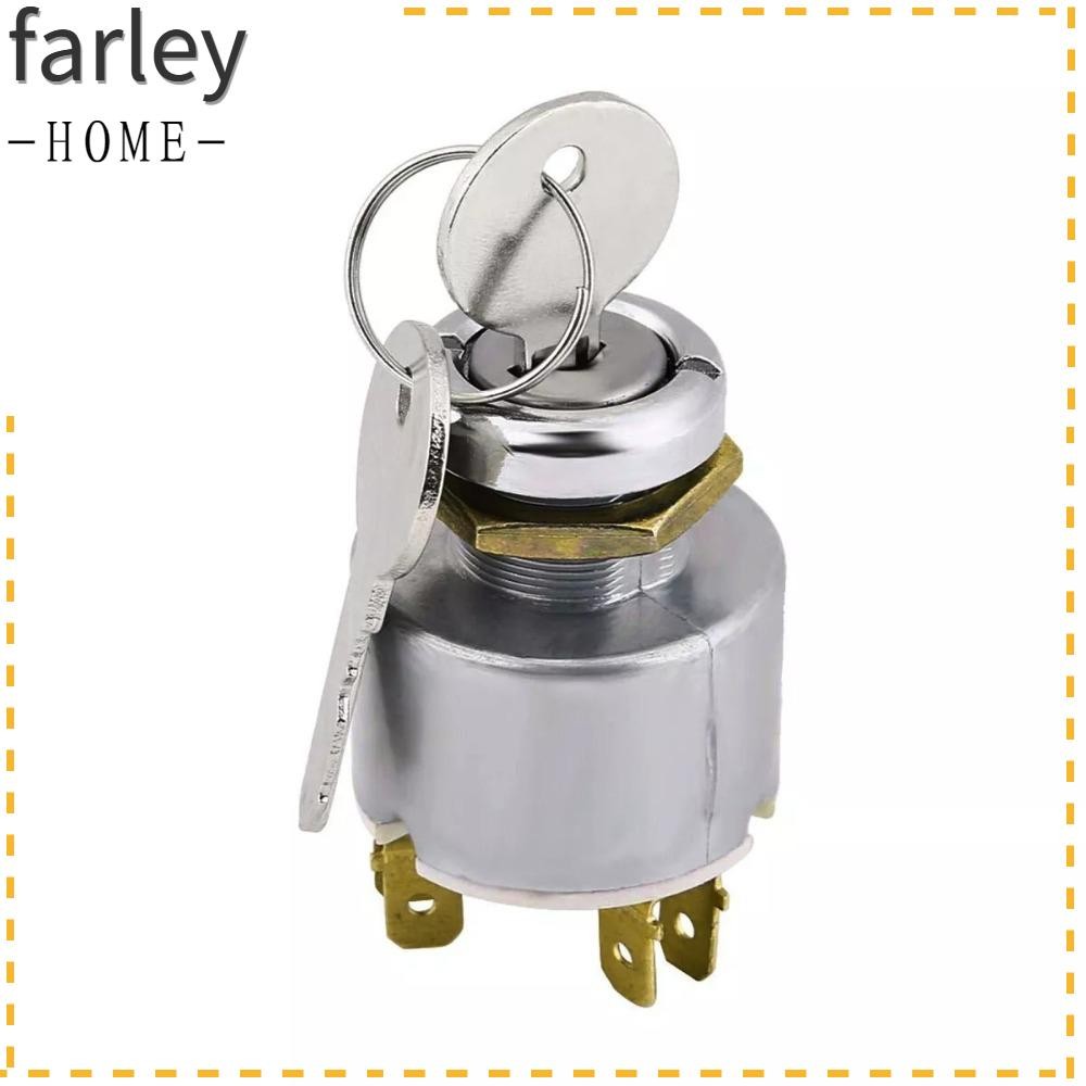 FARLEY 12V Ignition Switch, W/2 Key Water Proof Ignition Starter Switch ...