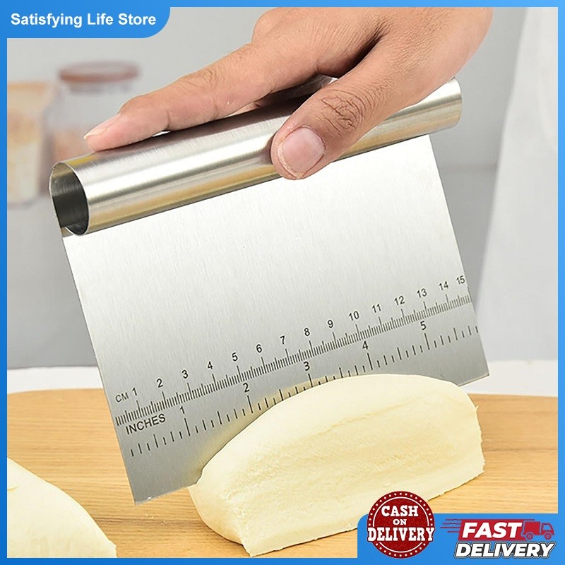 Stainless Steel Pasty Cutters DIY Dough Cake Scraper With Scale Pastry ...