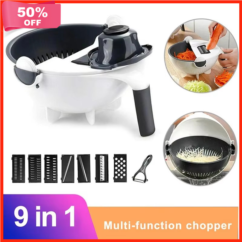 9 In 1 Multifunction Manual Rotary Kitchen Cutting Machine Accessories ...