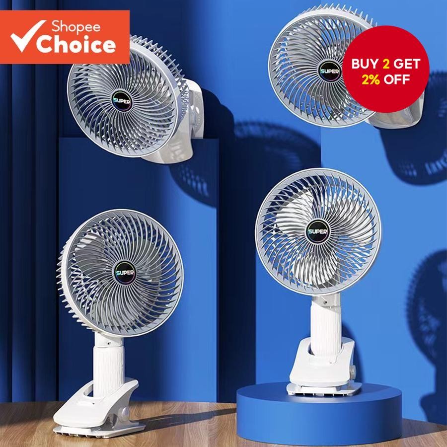 Multi Function Desktop Fan USB Rechargeable 3in1 Portable Electric Fans ...