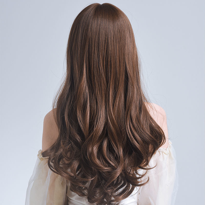 Lazy Style Wig Female Long Hair Influencer Cute Natural Fluffy Seamless ...