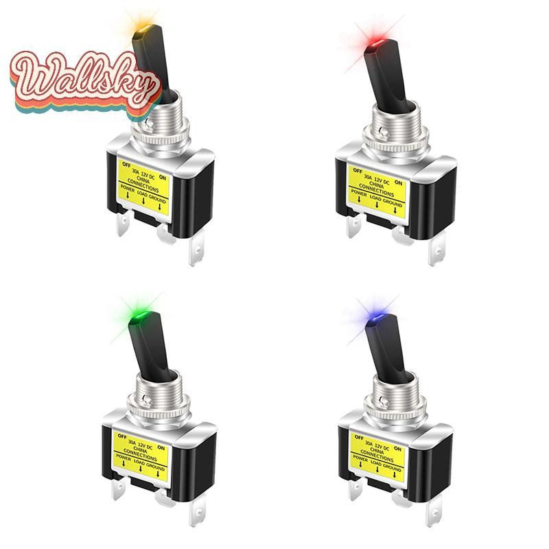 Wallsky> 1PCS 30A 12V LED Toggle Switch Lighted Toggle Rocker Switch ...