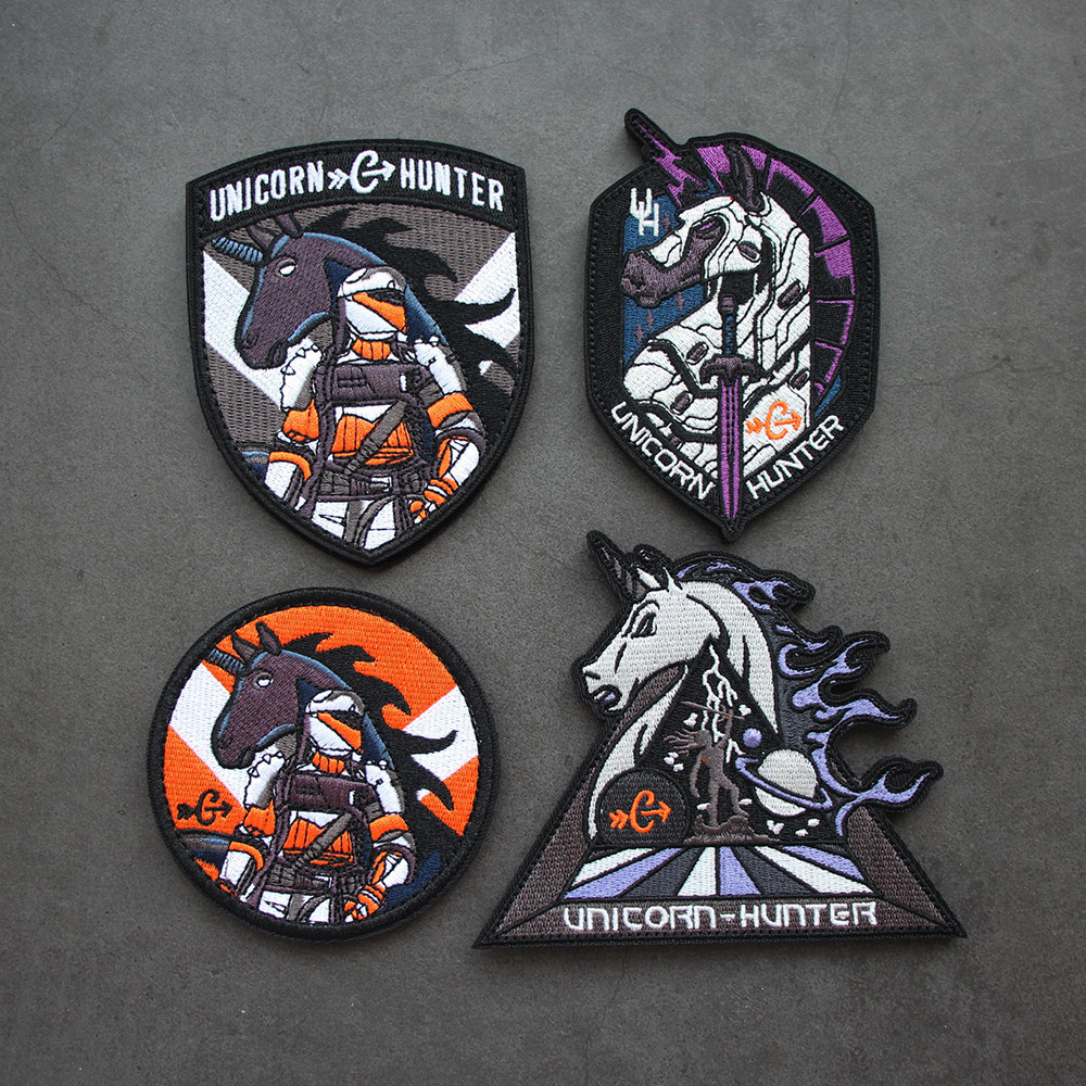 JaneEyre Copy Carryology Fully Embroidered Velcro Unicorn Morale Badge ...