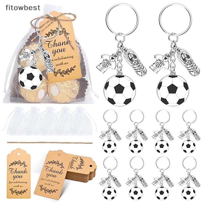 Fbph 10 Sets Soccer Party Favors, DIY Shoes Soccer Ball Keychains Kit ...