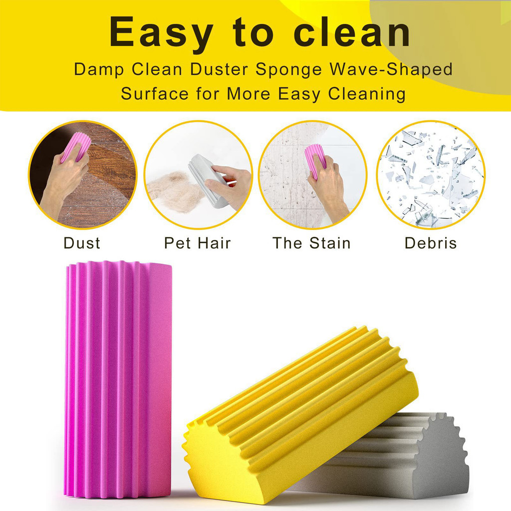 Magic Dust Cleaning Sponges, PVA Sponge, Wet And Clean Duster For ...