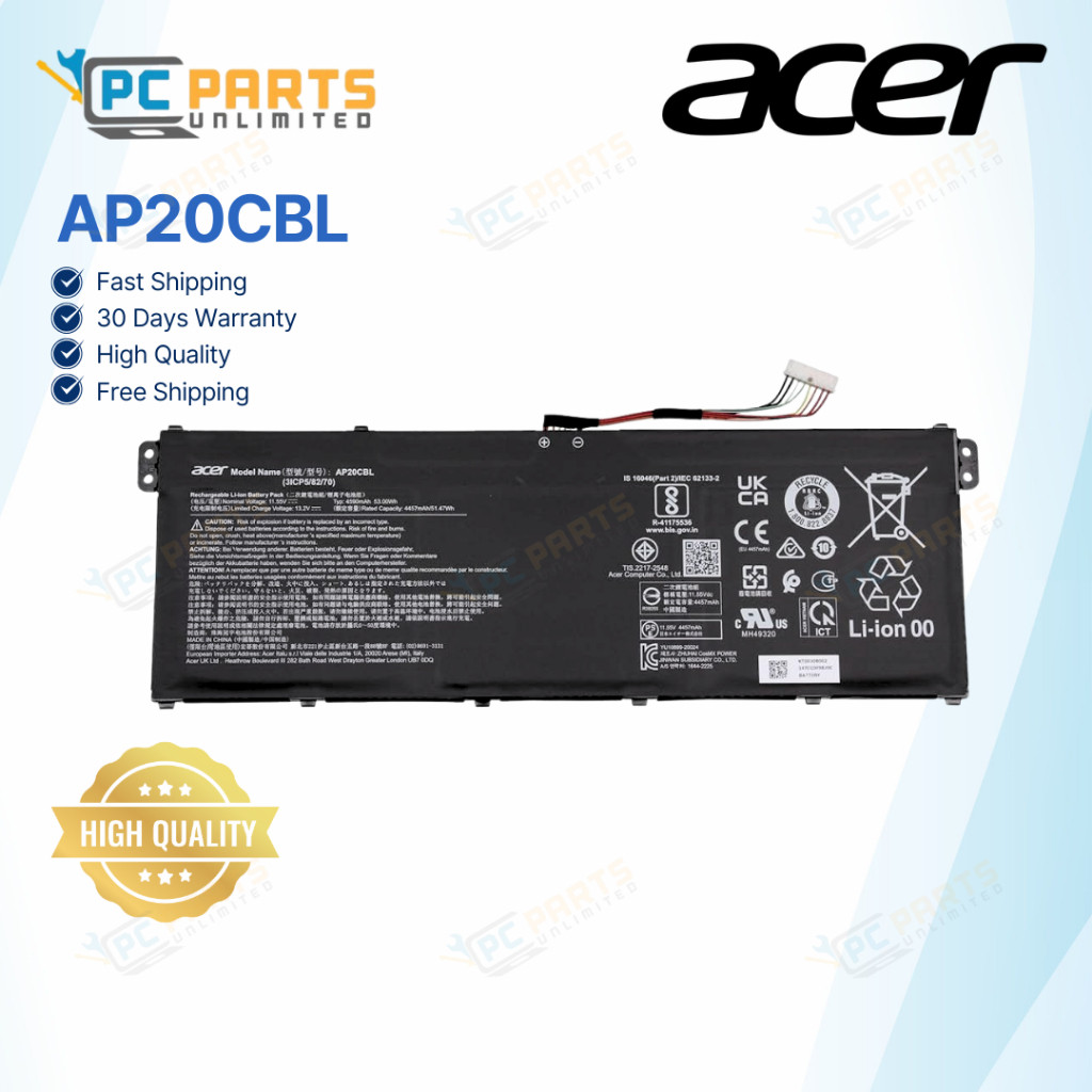 AP20CBL Laptop Battery for Acer Aspire 5 A515-45 A515-46 A515-56 A515 ...